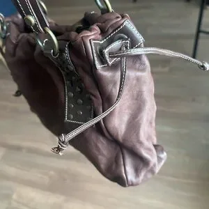 Peruzzi | Bags | Vintage Peruzzi Brown Leather Shoulder Bag Bought In ...